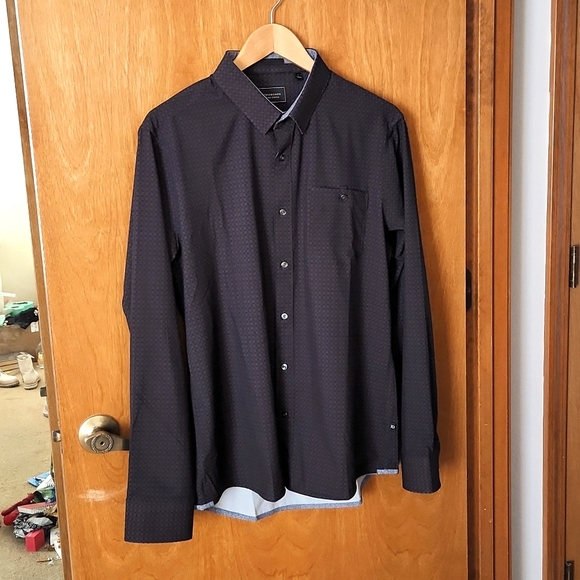 7 Diamonds | Shirts | Mens 7 Diamonds Black Diamond Pattern Dress Shirt ...
